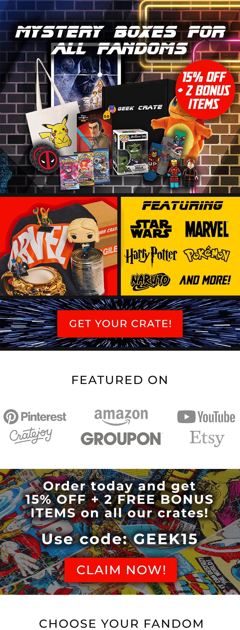 Geek Mystery Box for Gamers & Nerds | Geek Crate